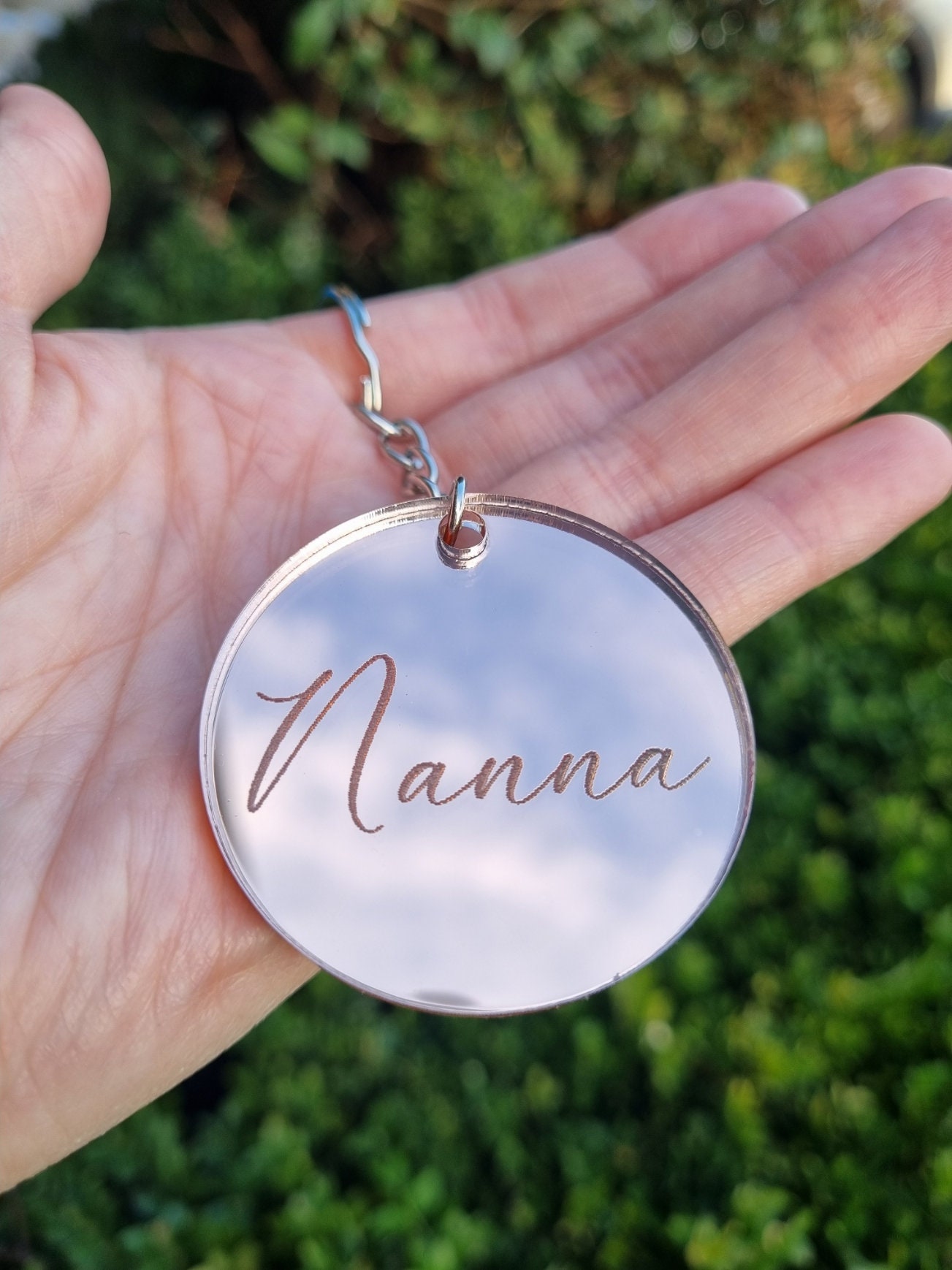 Mum Keyring, Custom Mirrored Acrylic Keyring, Mothers Day Gift, Nanna ...