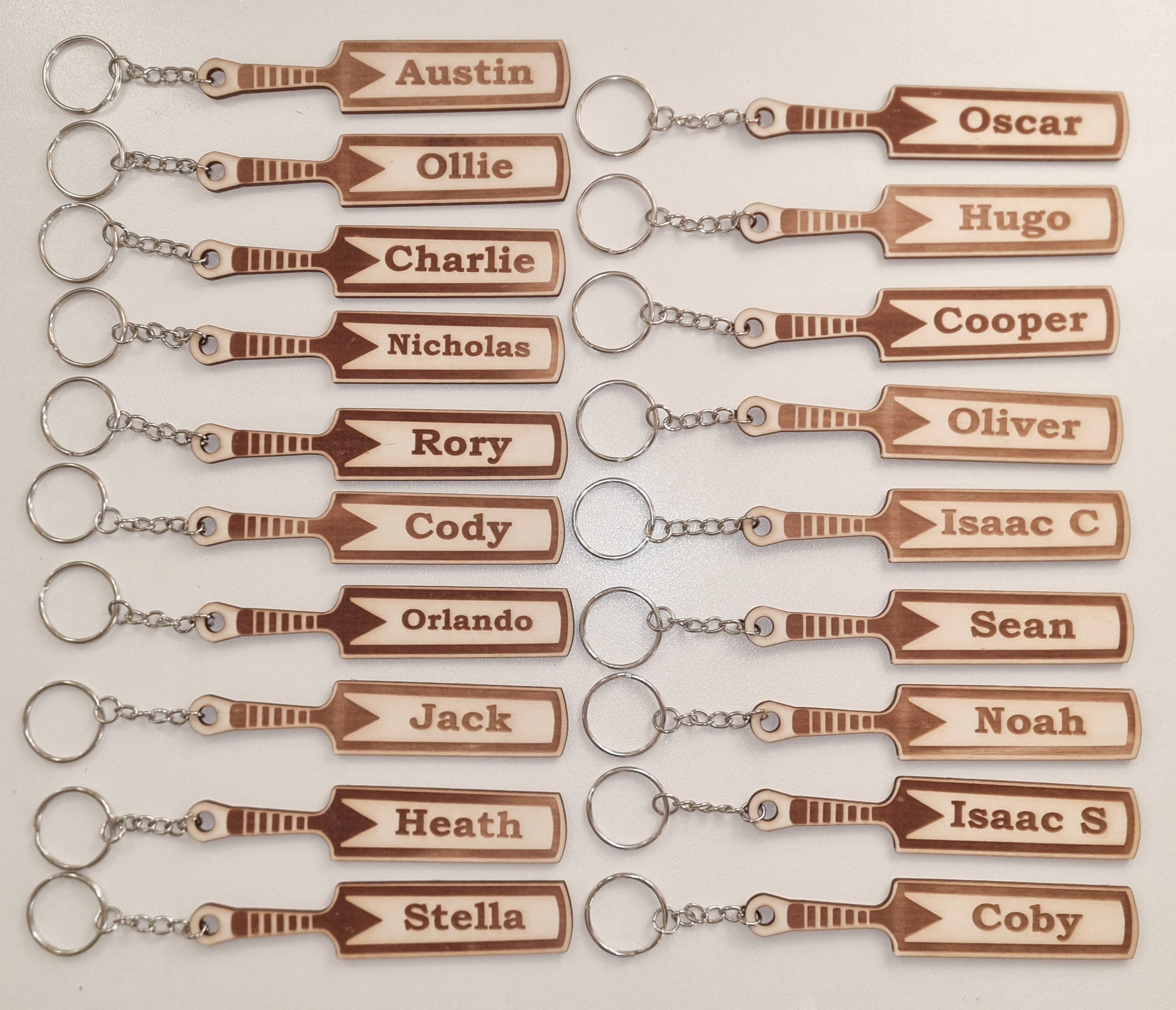 Personalised Cricket Bat Keyring, Keychain, Cricket Lovers, Engraved ...