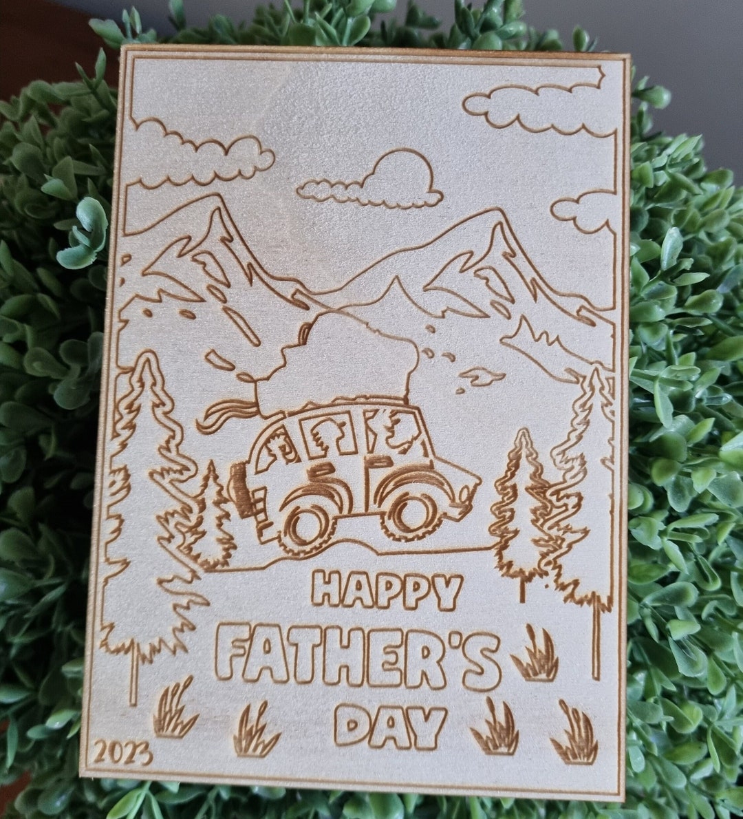 Wooden Engraved 4WD Camping Picture, Unique Father's Day Gift, Family ...