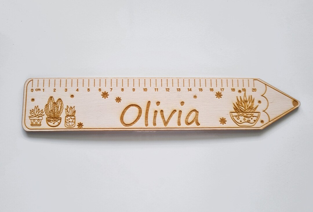 Personalised Childrens Ruler, Student Gift, Custom Keepsake, Laser ...
