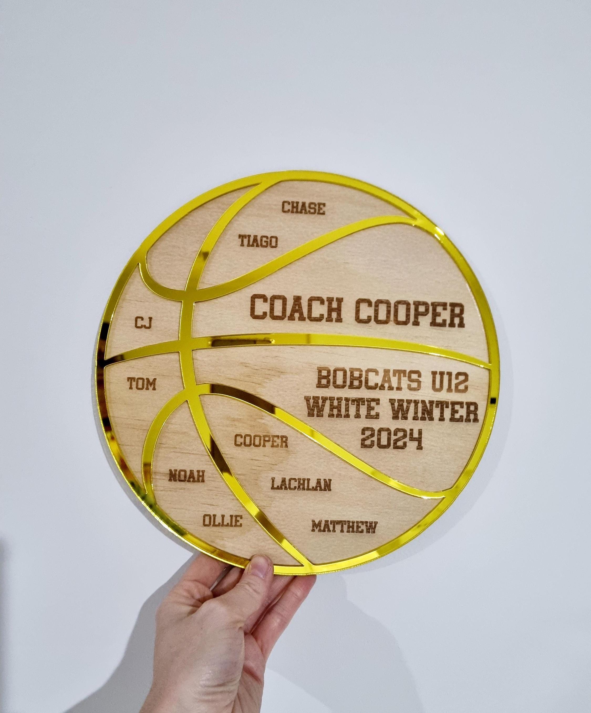Personalised Basketball Coach Plaque, Basketball Team Gift, Custom ...