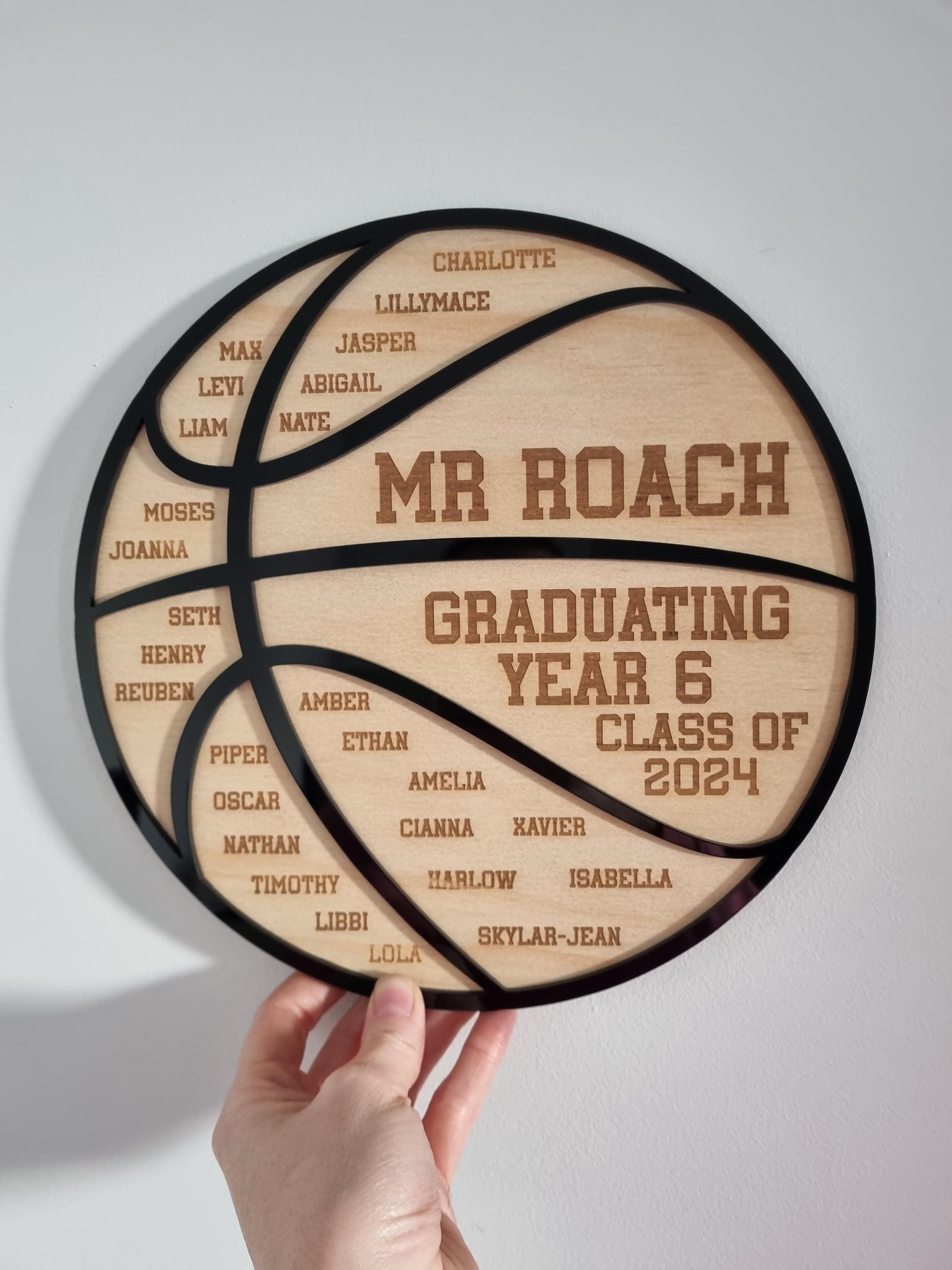 Personalised Basketball Coach Plaque, Basketball Team Gift, Custom ...
