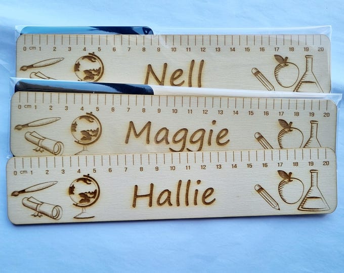 Personalised Childrens Ruler, Student Gift, Custom Keepsake, Laser ...