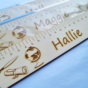 Personalised Childrens Ruler, Student Gift, Custom Keepsake, Laser ...