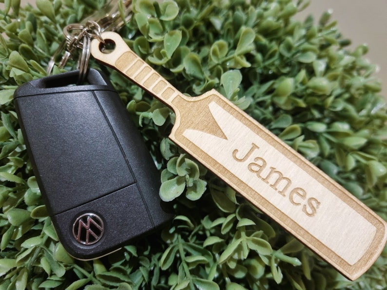Personalised Cricket Bat Keyring, Keychain, Cricket Lovers, Engraved ...