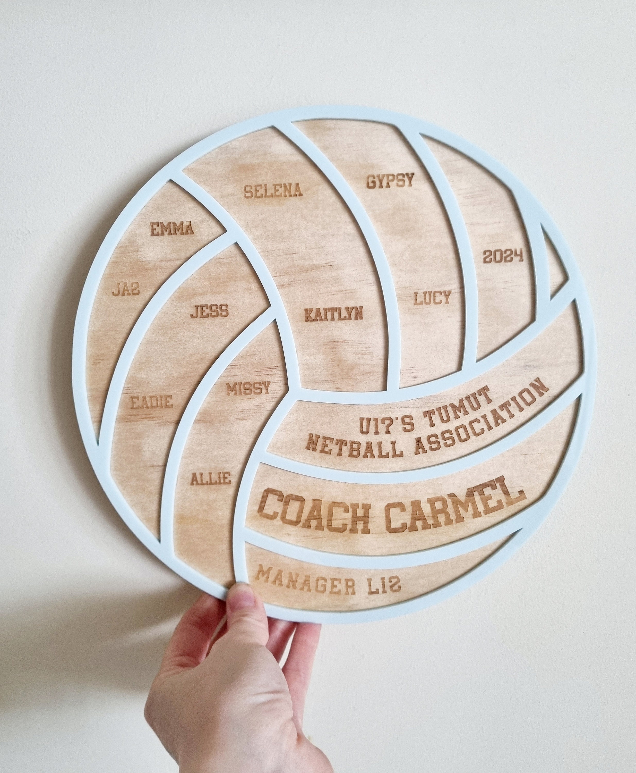 Personalised Netball Coach Plaque, Custom Netball Gift, End of Season ...