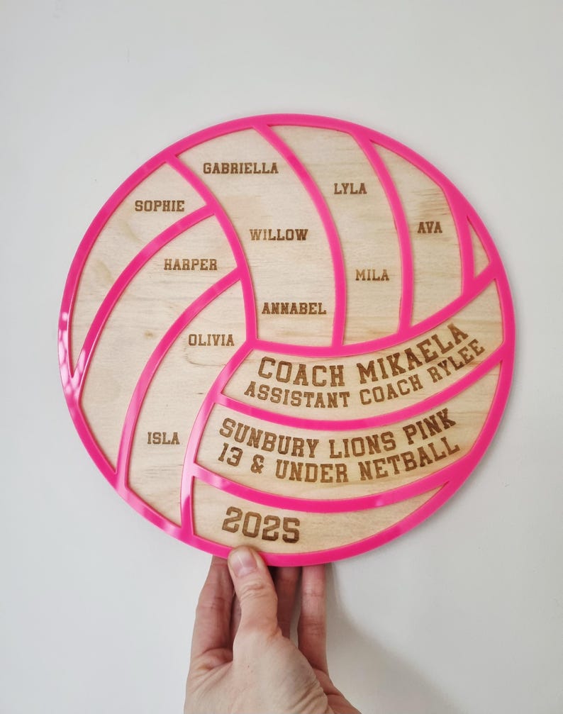 Personalised Netball Coach Plaque, Custom Netball Gift, End of Season ...