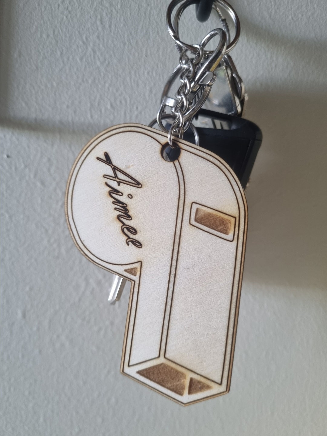 Personalised Netball Whistle Keyring Keychain Umpire - Etsy