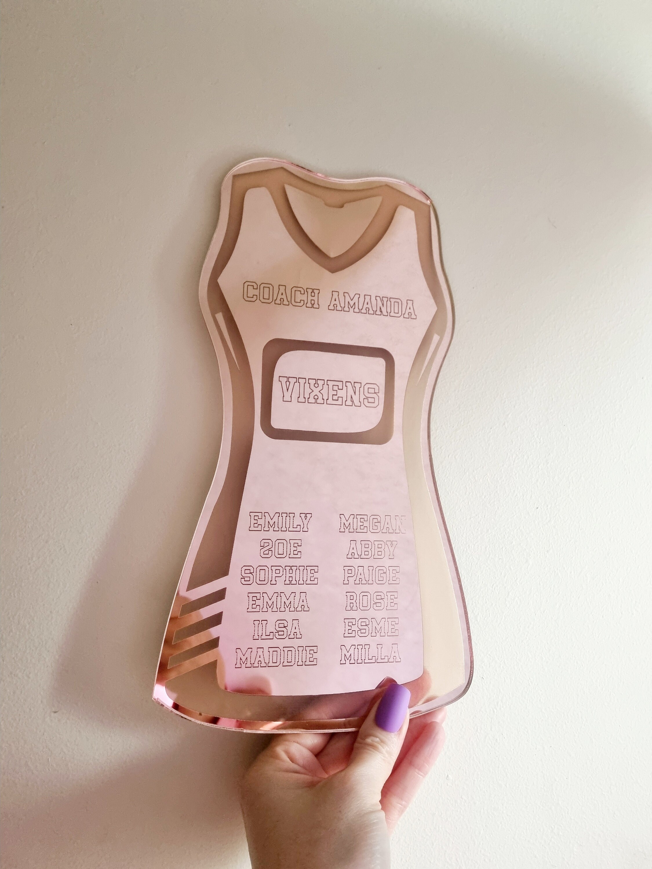 Netball Coaches Gift, Coach Plaque, Netball Team Gift, Engraved Team ...