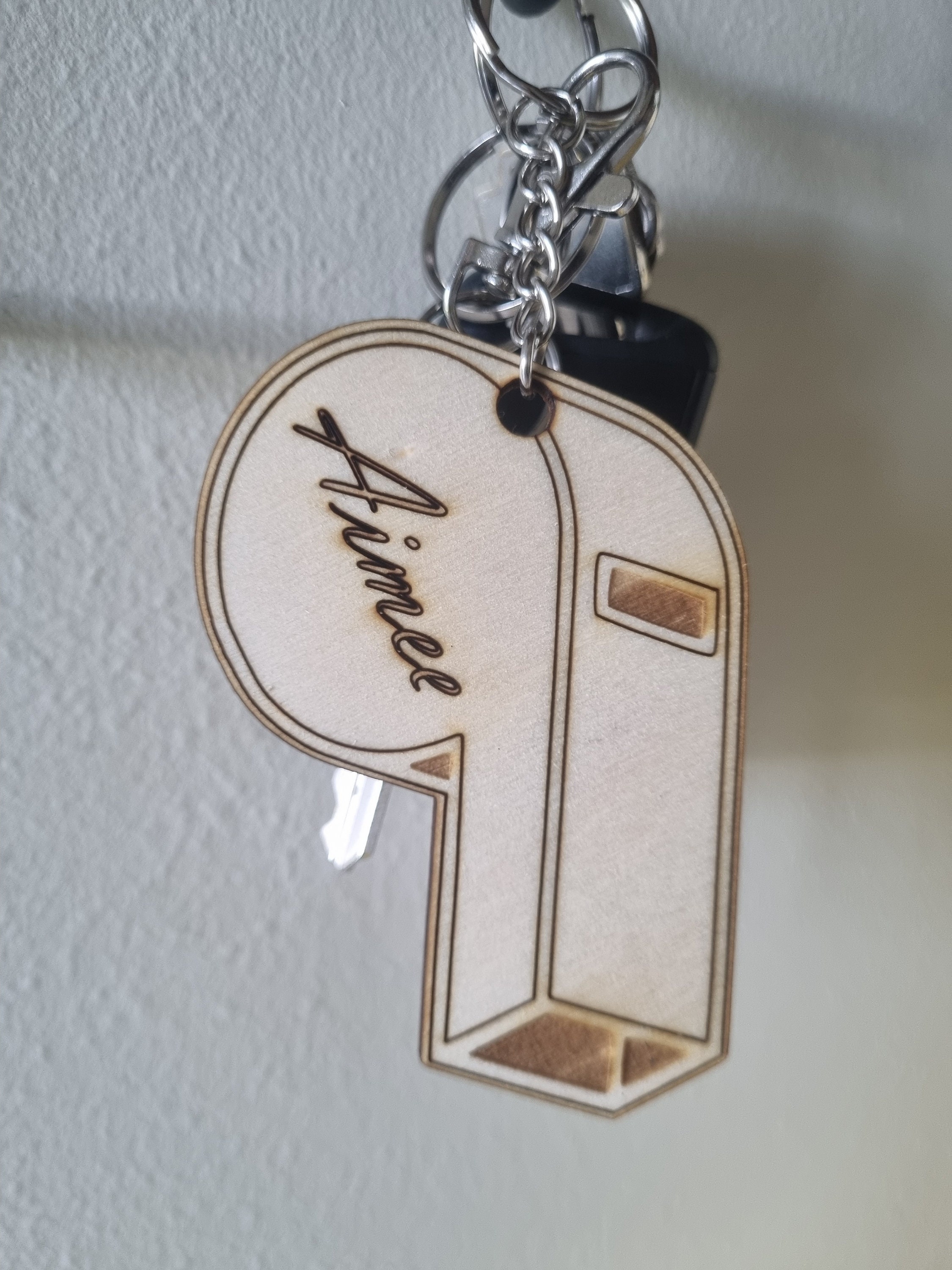 Personalised Netball Whistle Keyring Keychain Umpire - Etsy