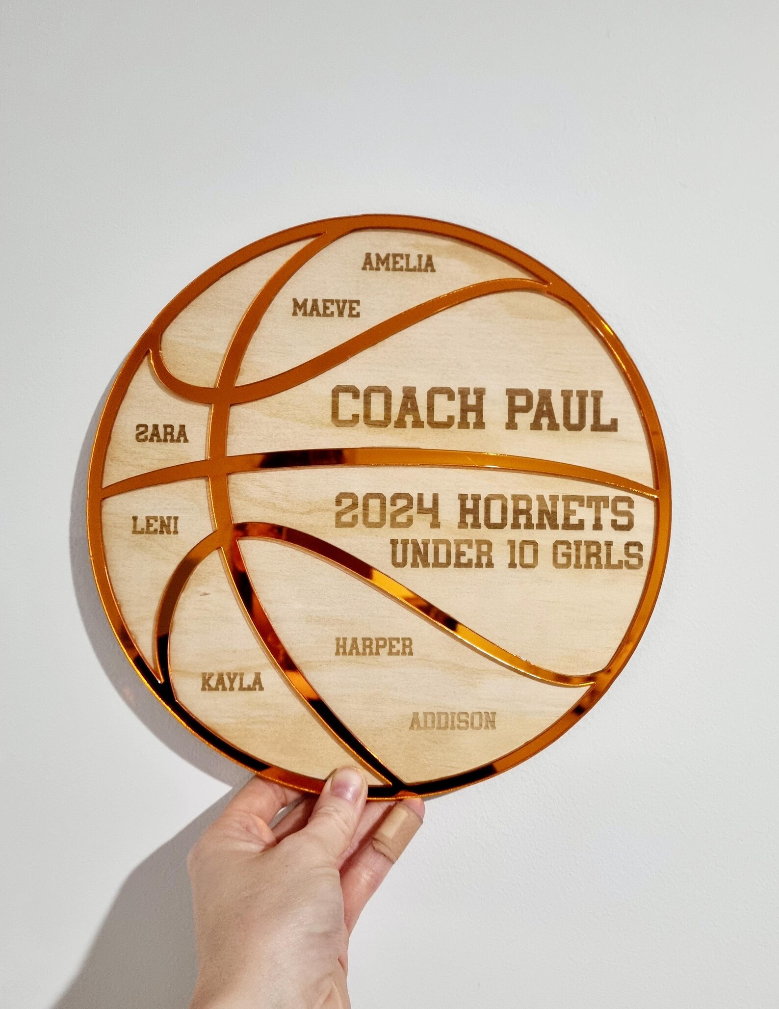 Personalised Basketball Coach Plaque, Basketball Team Gift, Custom ...