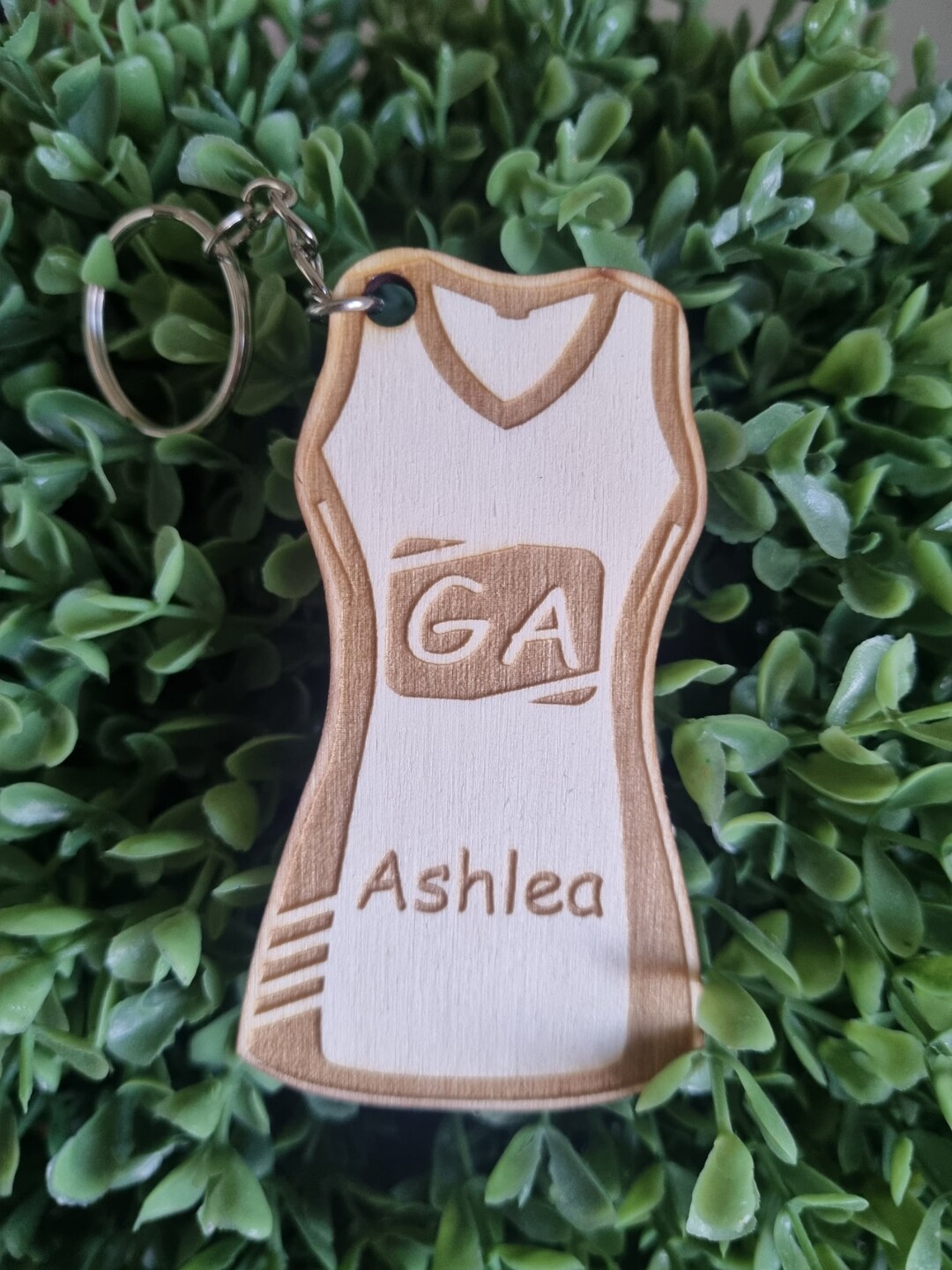 Personalised Netball Dress Keyring, Keychain, Netball Gift, Engraved ...