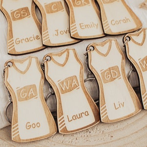 Personalised Netball Dress Keyring, Custom Netball Gift, Netball Player ...