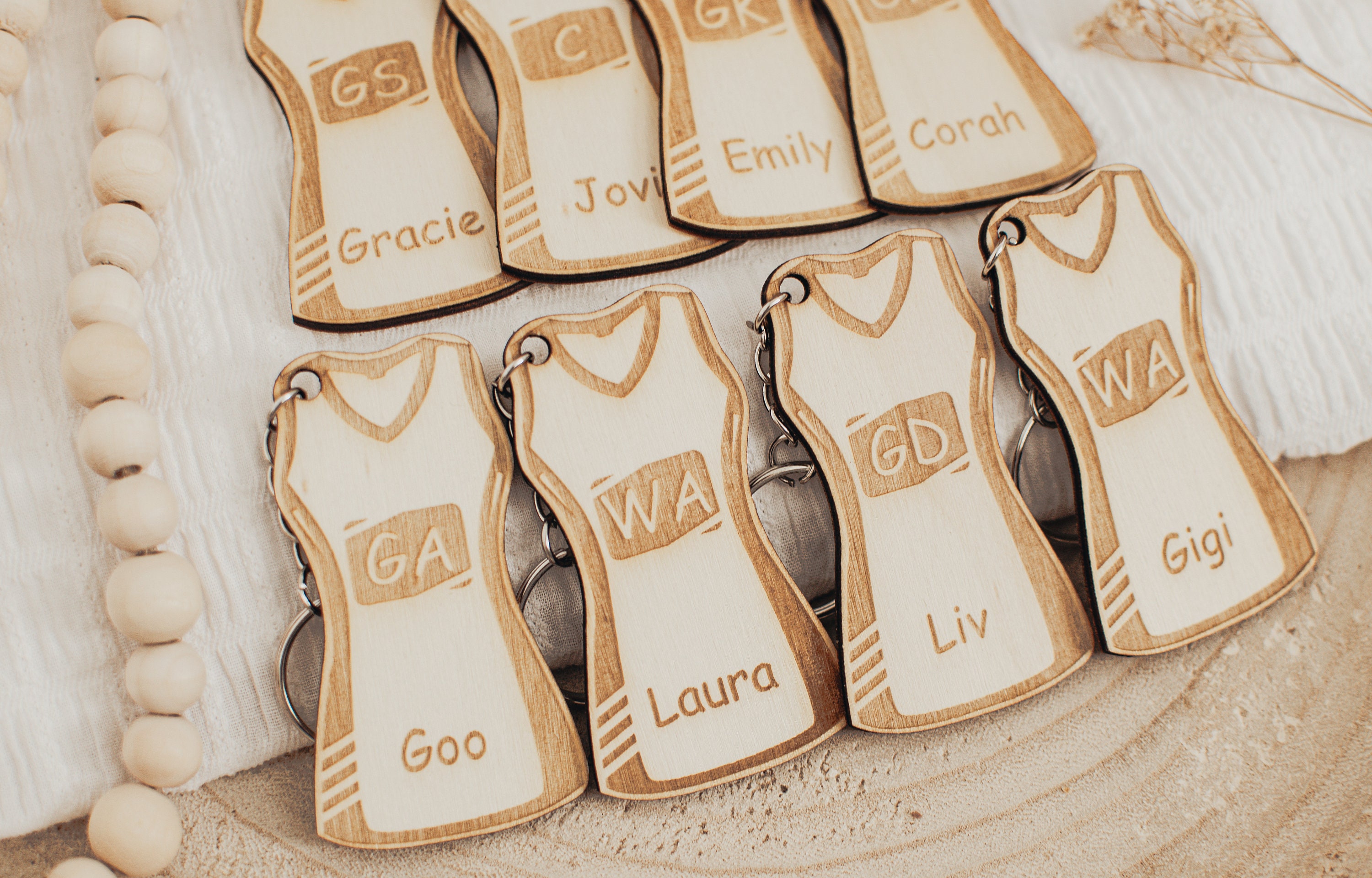 Personalised Netball Dress Keyring, Custom Netball Gift, Netball Player ...