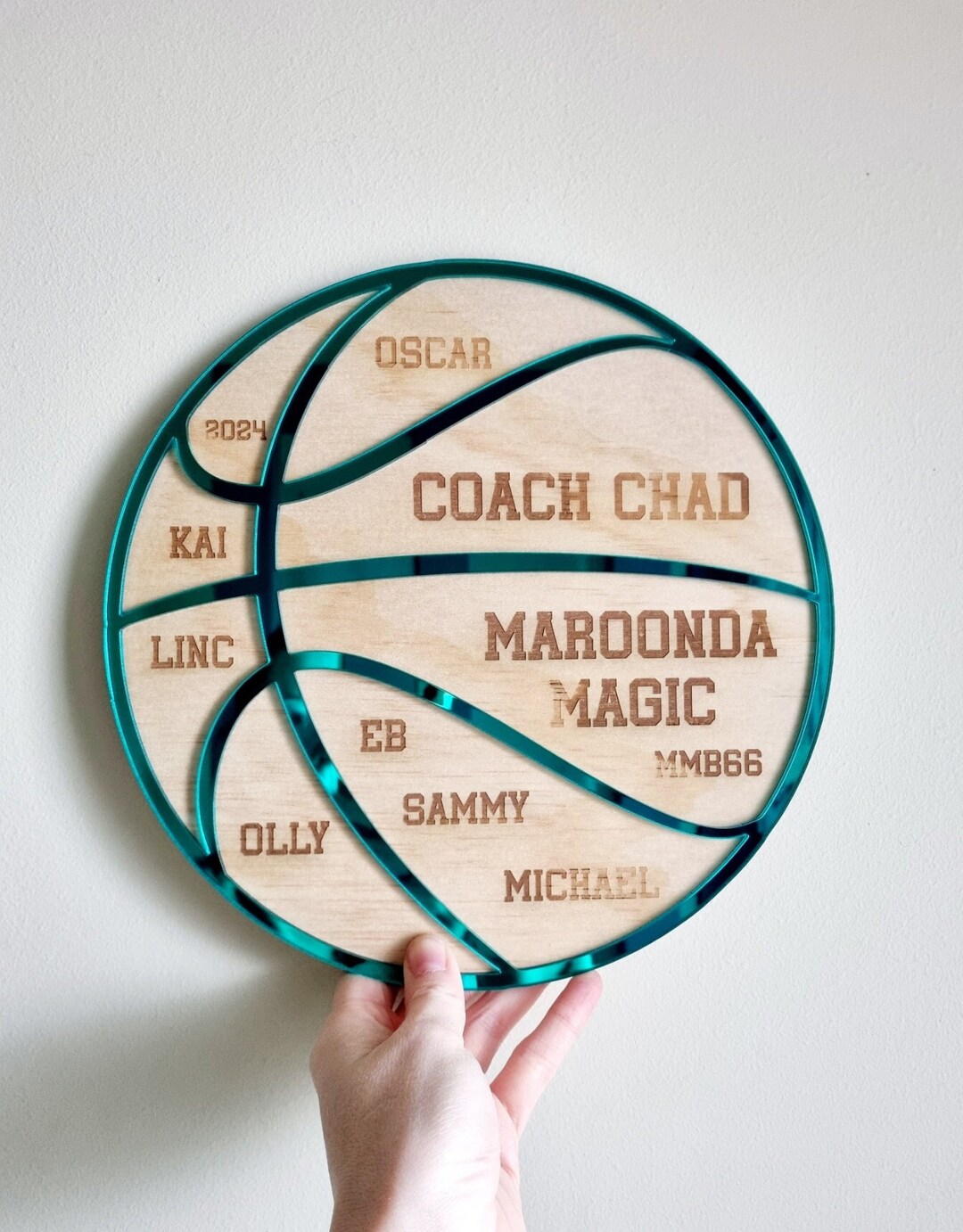 Personalised Basketball Coach Plaque, Basketball Team Gift, Custom ...