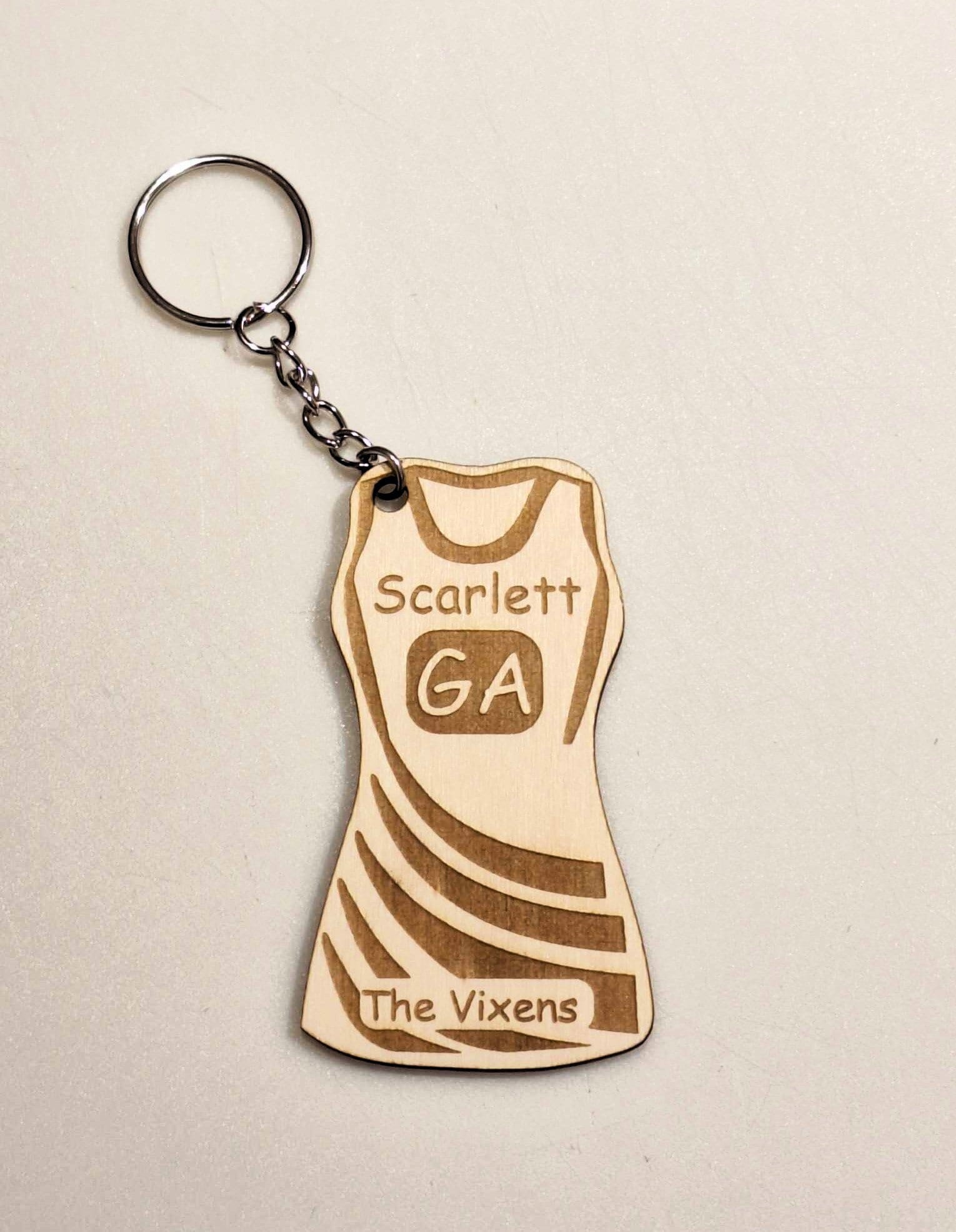 Personalised Netball Dress Keyring, Keychain, Netball Team Gift ...