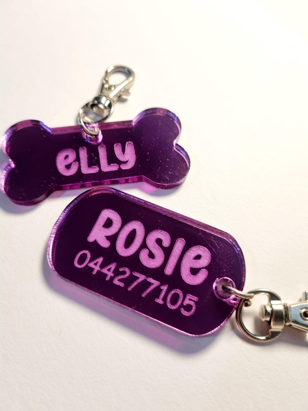 Personalised Dog Tags, Custom Dog Name Tag, Collar Tags, Bone Name Tag ...