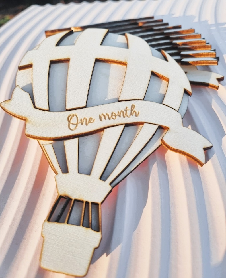 Hot Air Balloon Baby Milestone Photo Prop Set Age Milestones - Etsy