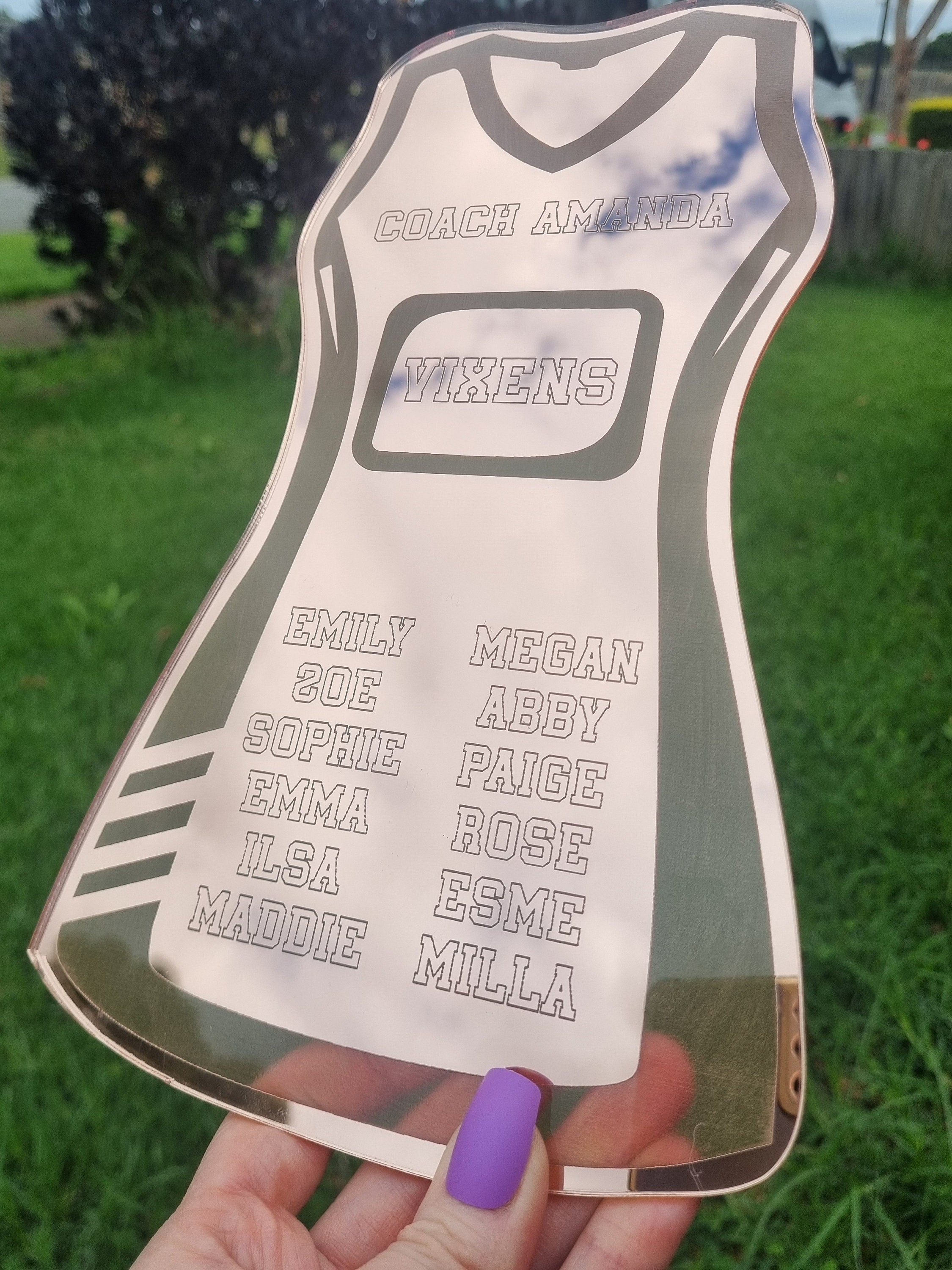 Netball Coaches Gift, Coach Plaque, Netball Team Gift, Engraved Team ...