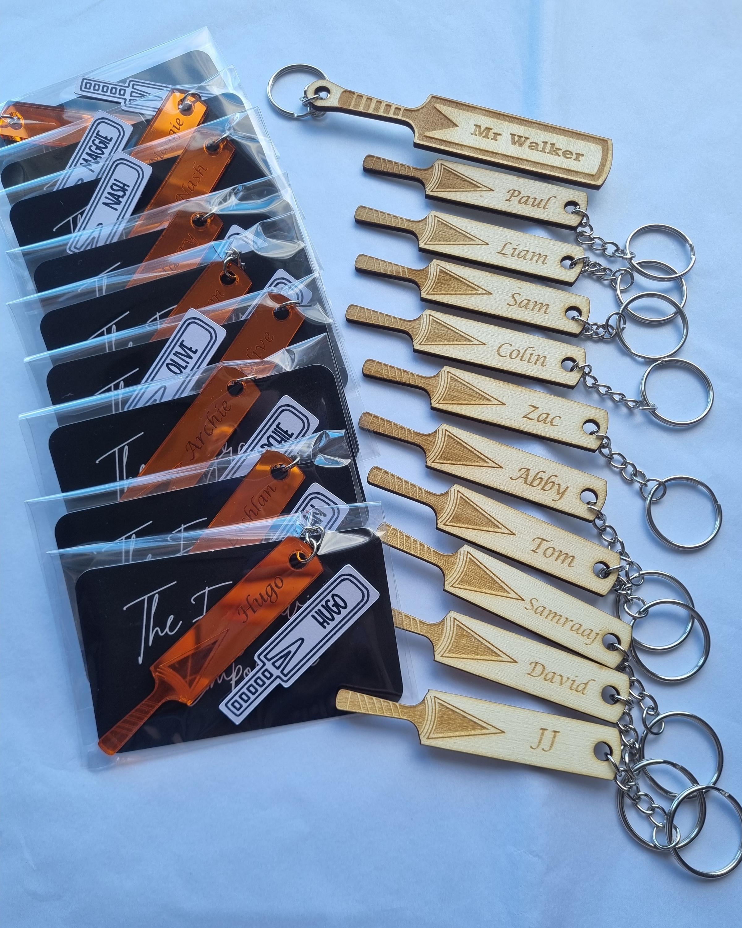 Personalised Cricket Bat Keyring, Keychain, Cricket Lovers, Cricket ...