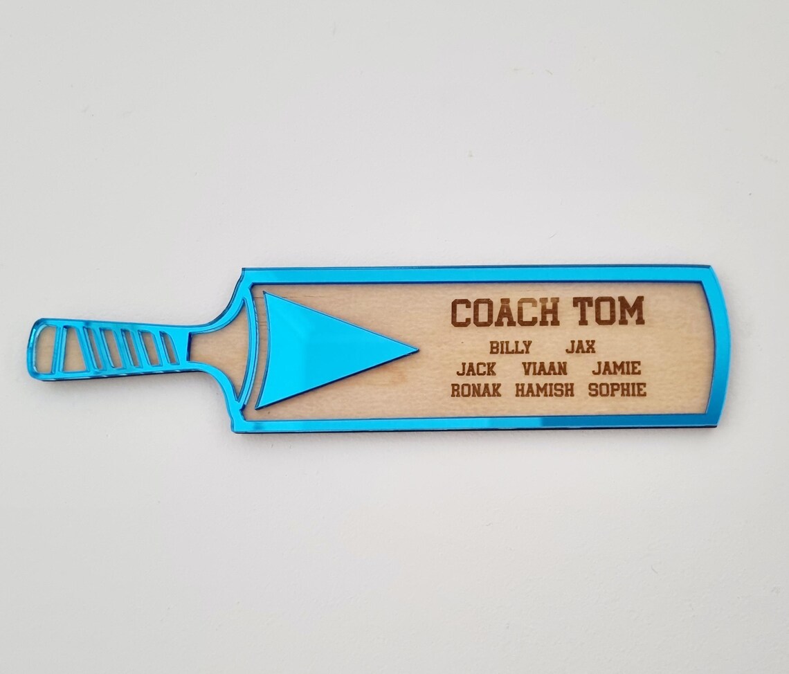 Cricket Bat Coach Plaque, Personalised Coach Gift, Cricket Lovers ...