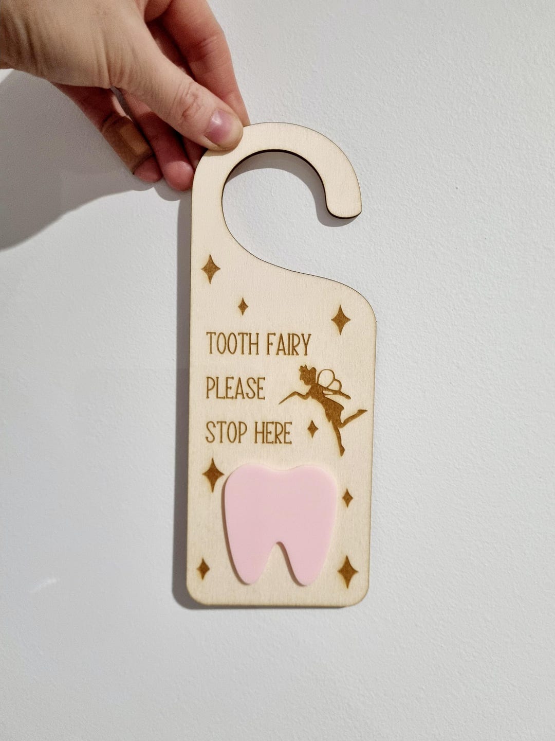 Magical Tooth Fairy Stop Here Wooden Door Hanging Sign, Tooth Fairy ...