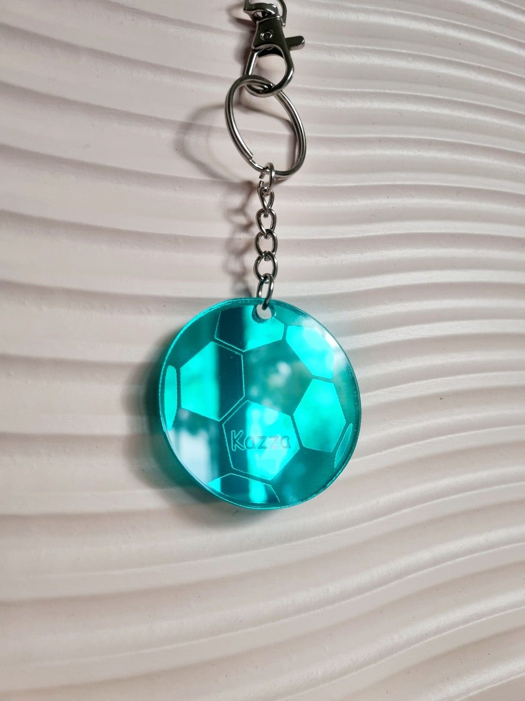 Personalised Soccer Ball Acrylic Keyring, Keychain, Soccer Gift ...