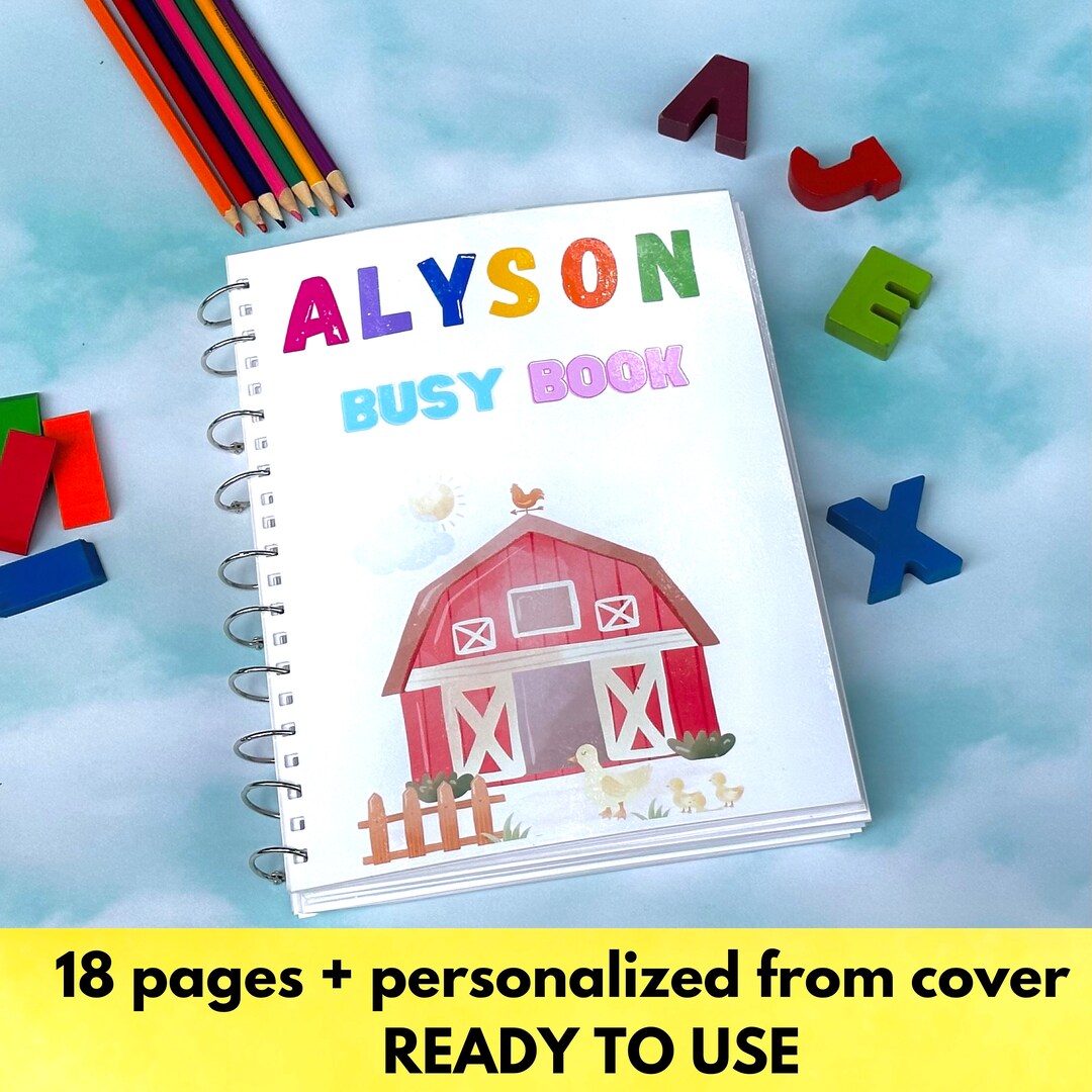 Toddler Busy Book, Fully Assembled, First Learning Binder ! - Etsy