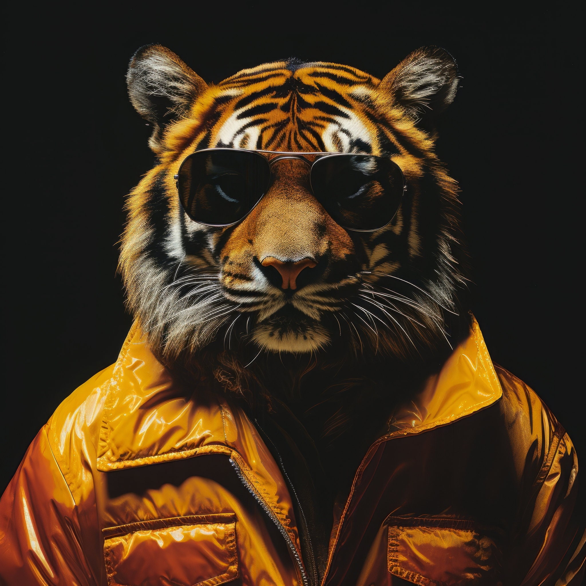 Tiger Print Tiger Digital Image in Andy Warhol Pop Art for Kids Room ...