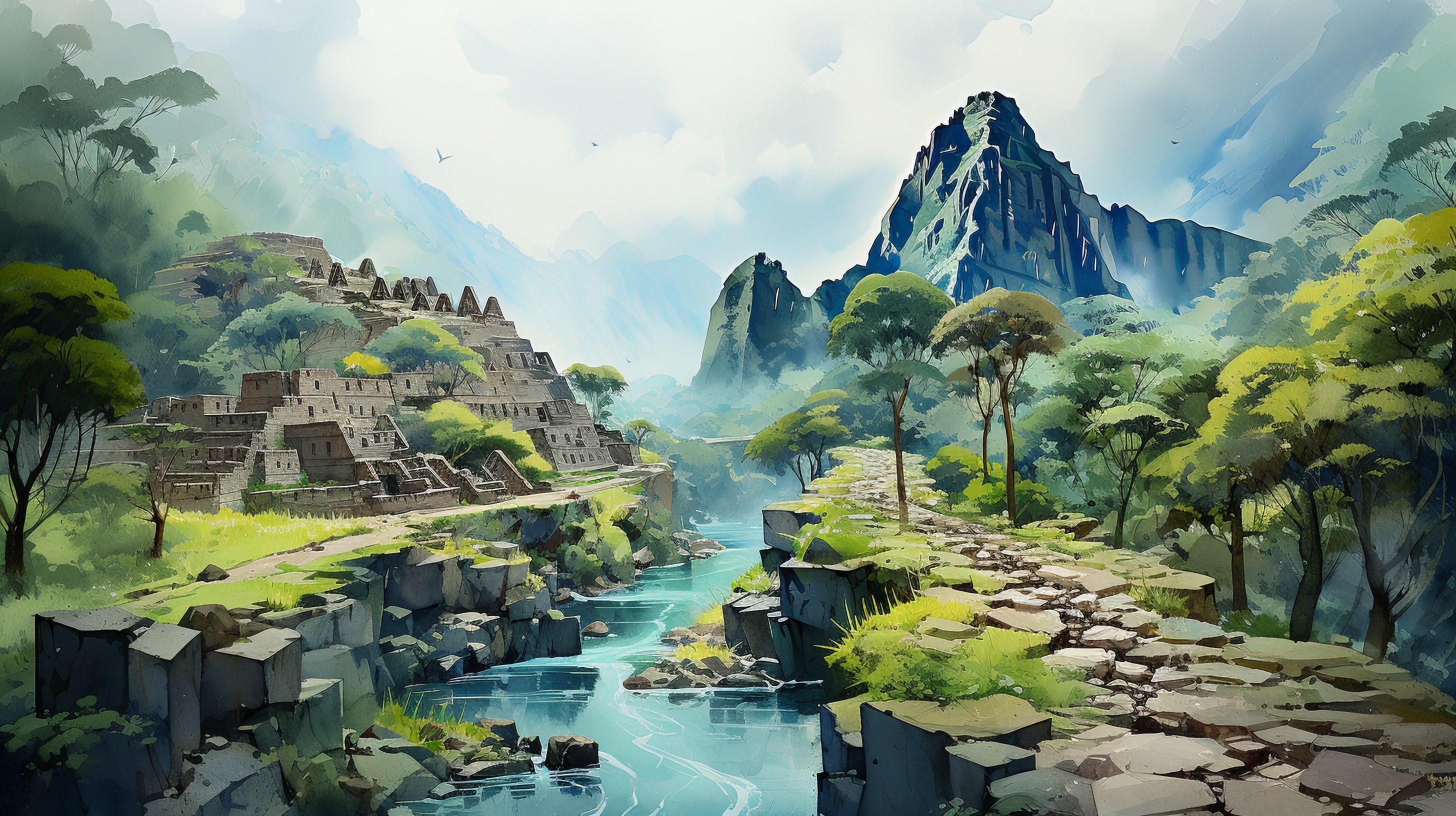 Machu Picchu Print Peru Art Andy Warhol Digital Art for Living - Etsy