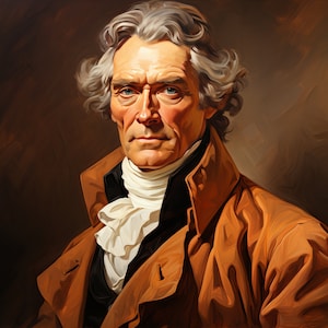 Thomas Jefferson Print President Jefferson Digital Image in Watercolor ...