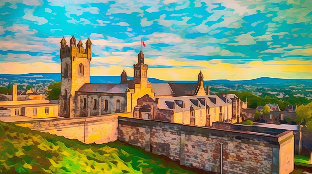 Stirling Castle Druck Stirling Schottland Art Bundle Aquarell Wandkunst ...