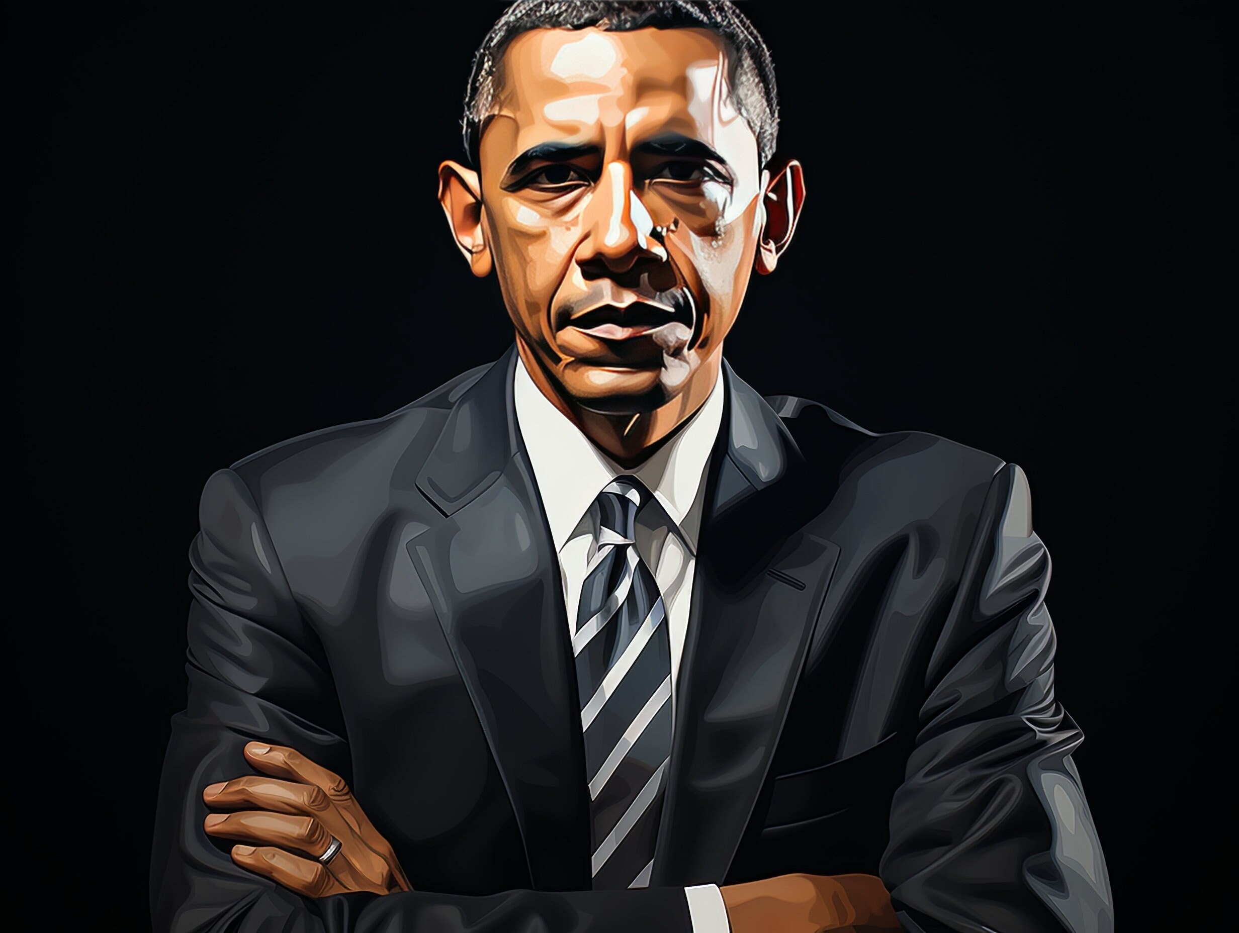 Barack Obama Print President Obama Digital Image in Watercolor Art ...