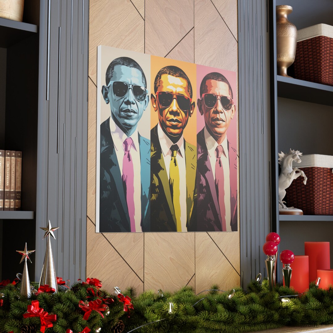 Barack Obama Pop Art Canvas Print President Obama Portrait Barack ...