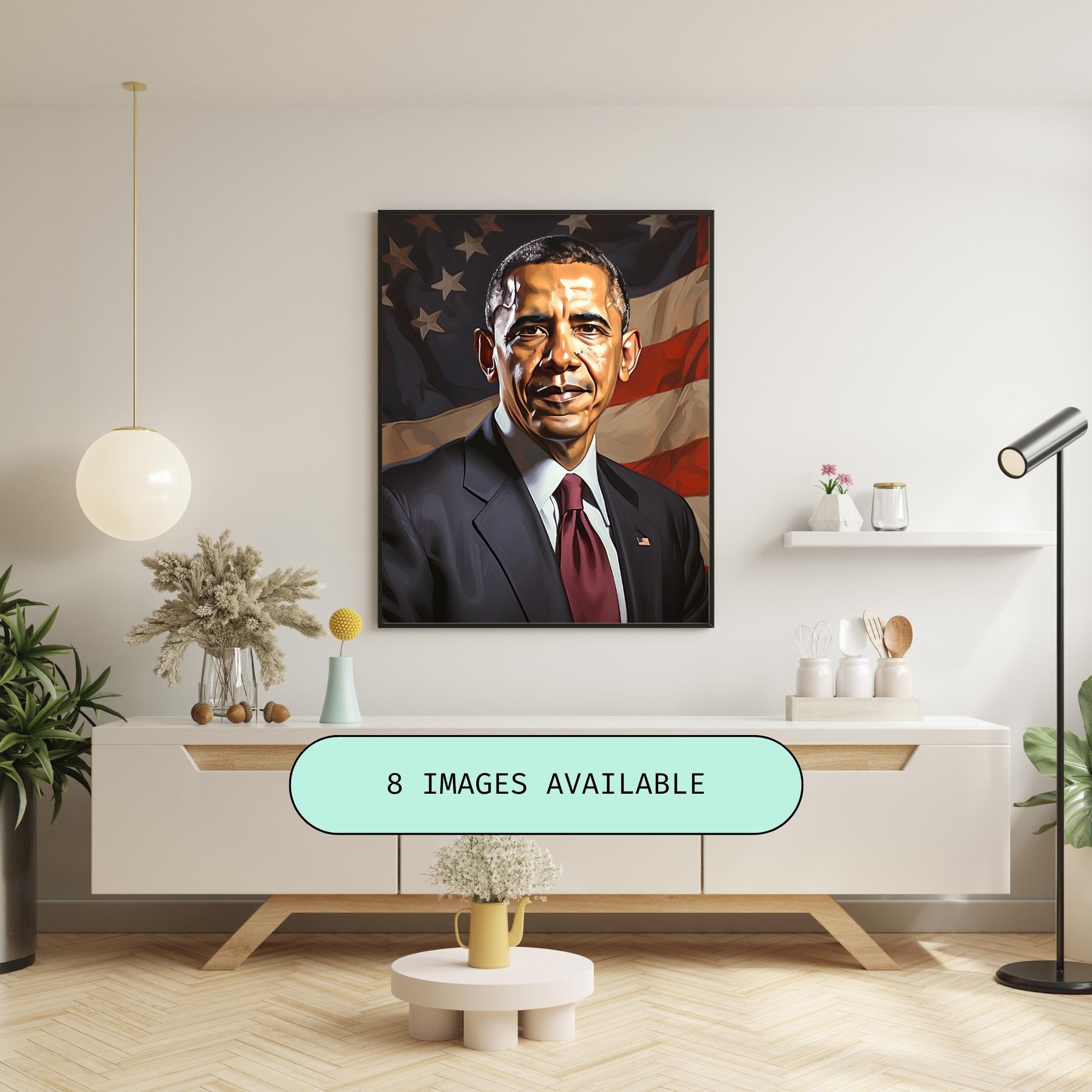 Barack Obama Print President Obama Digital Image in Watercolor Art ...