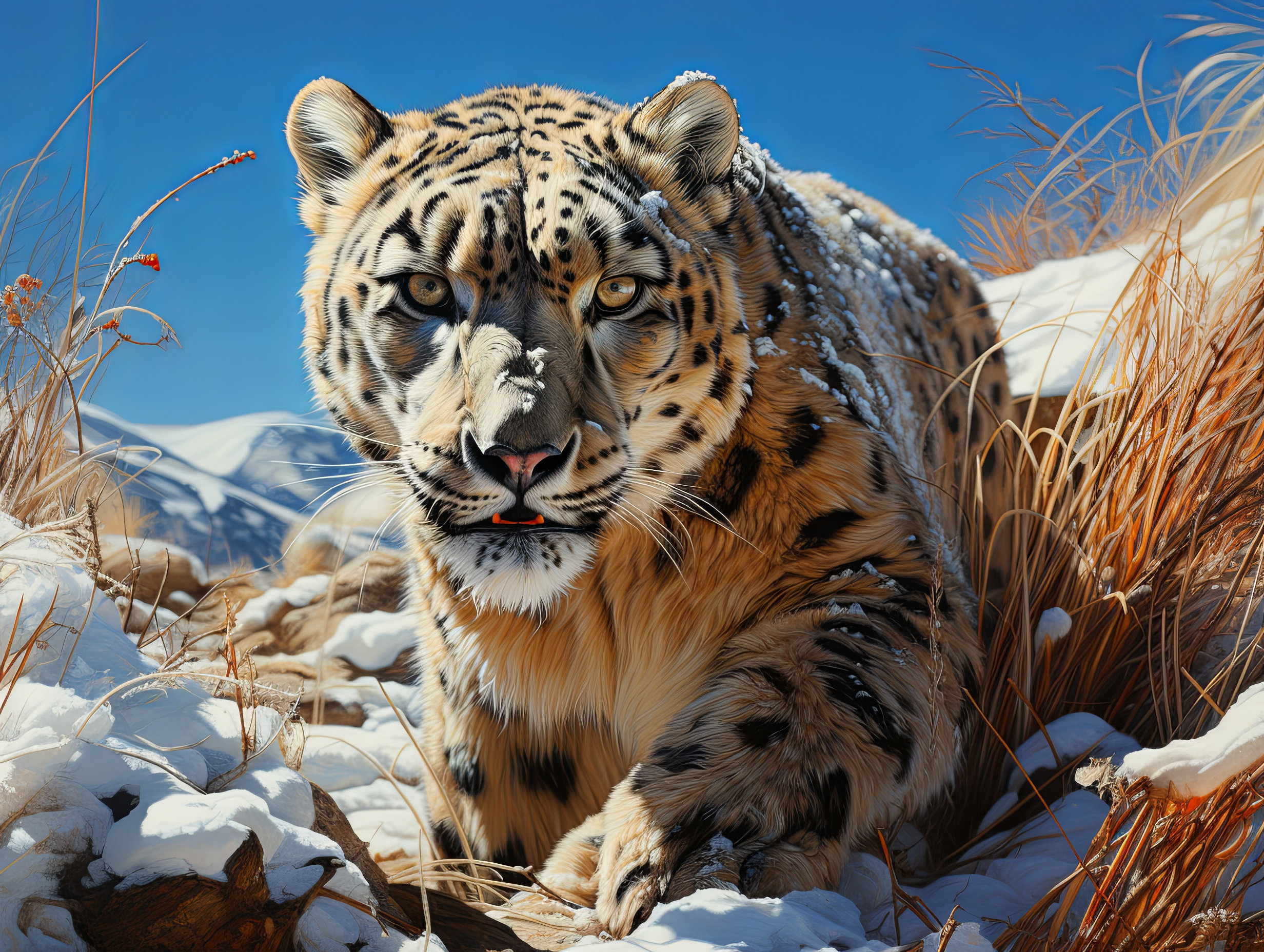 Snow Leopard Print Digital Download Art Image Andy Warhol Digital Art ...