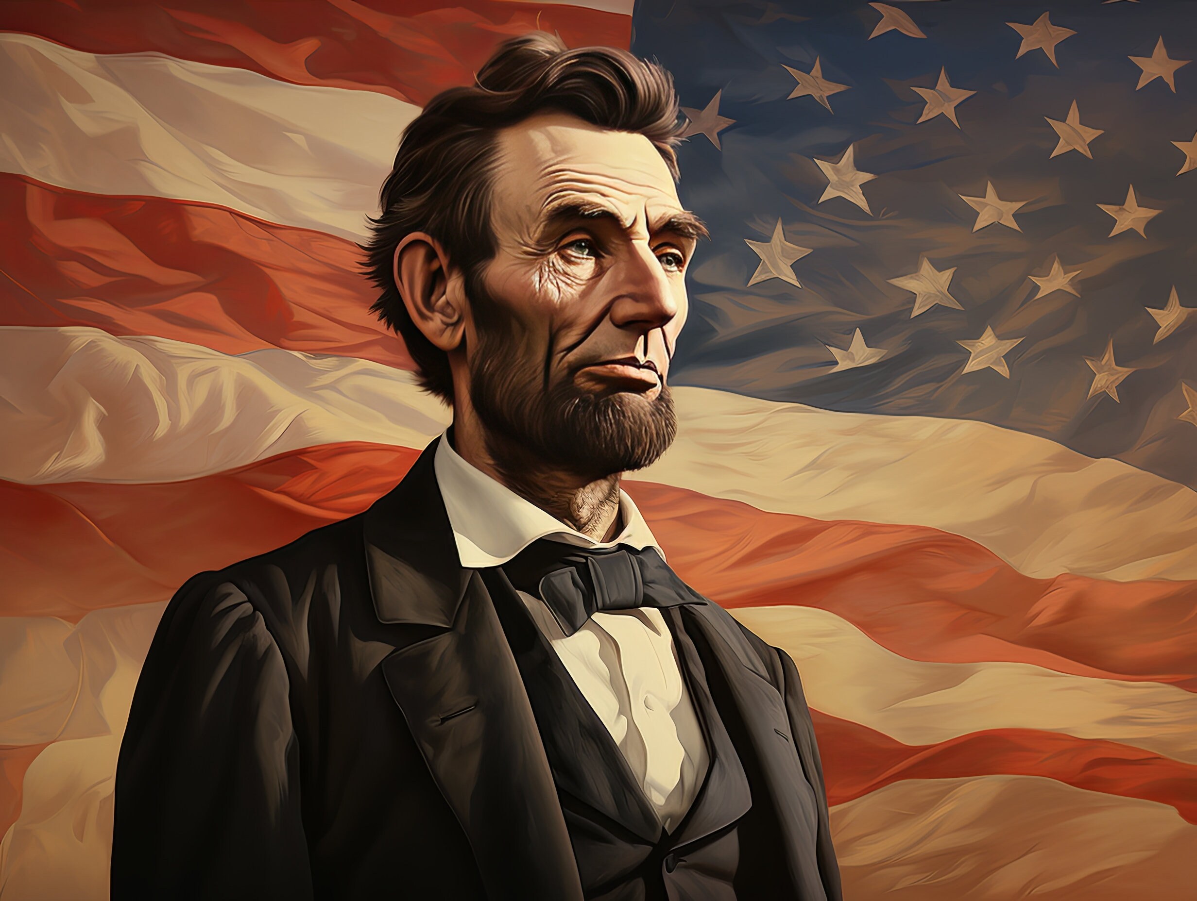 Abraham Lincoln Print President Lincoln Digital Image in Watercolor ...