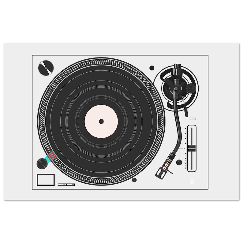 Art Print Technics 1210 Turntable Print White - Wall Art - Etsy