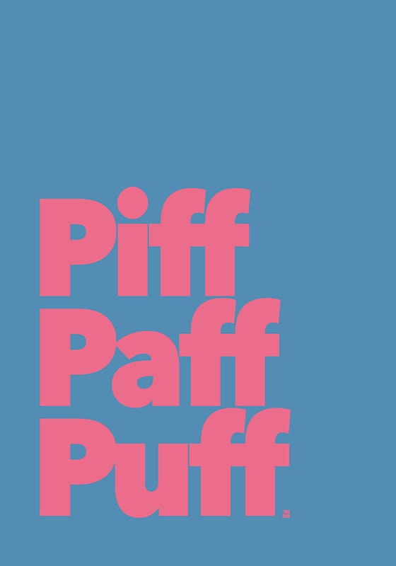 Diseño de cartel Piff Paff Puff Arte de la pared - Etsy España