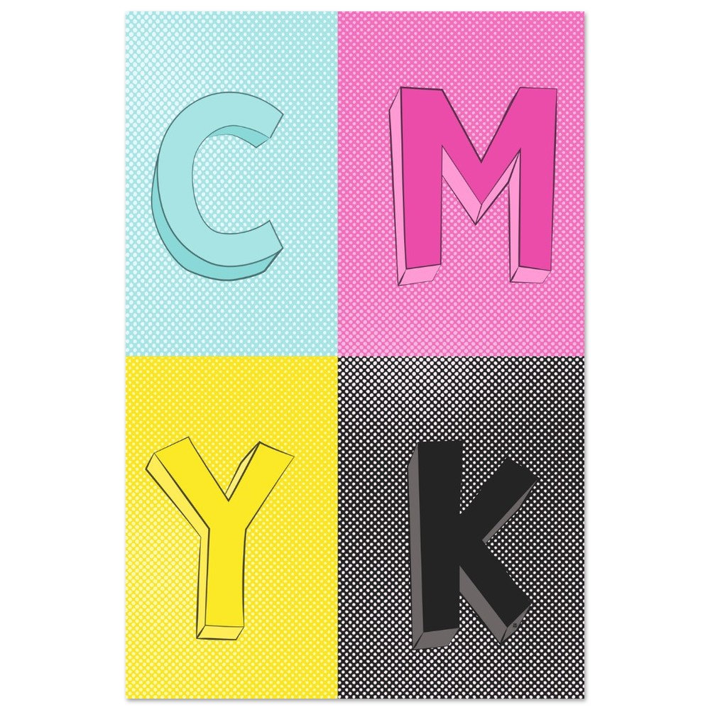 CMYK Letters Print - Wall Art - Etsy