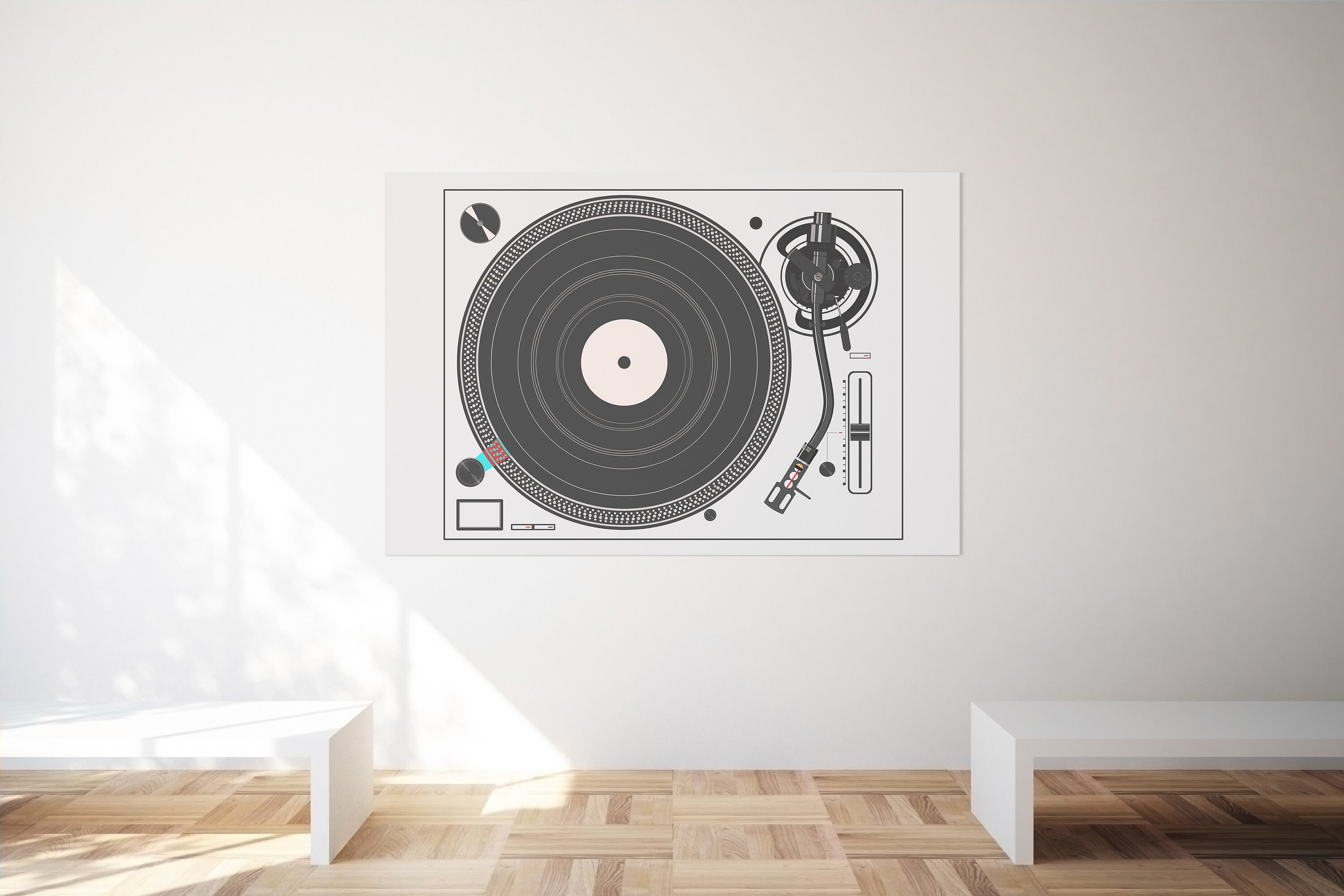 Art Print Technics 1210 Turntable Print White - Wall Art - Etsy