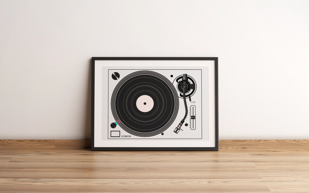 Art Print Technics 1210 Turntable Print White - Wall Art - Etsy