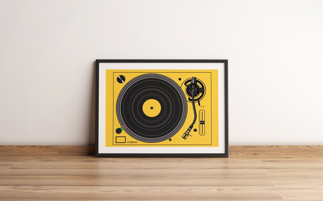 Art Print Technics 1210 Turntable Print Yellow - Wall Art - Etsy