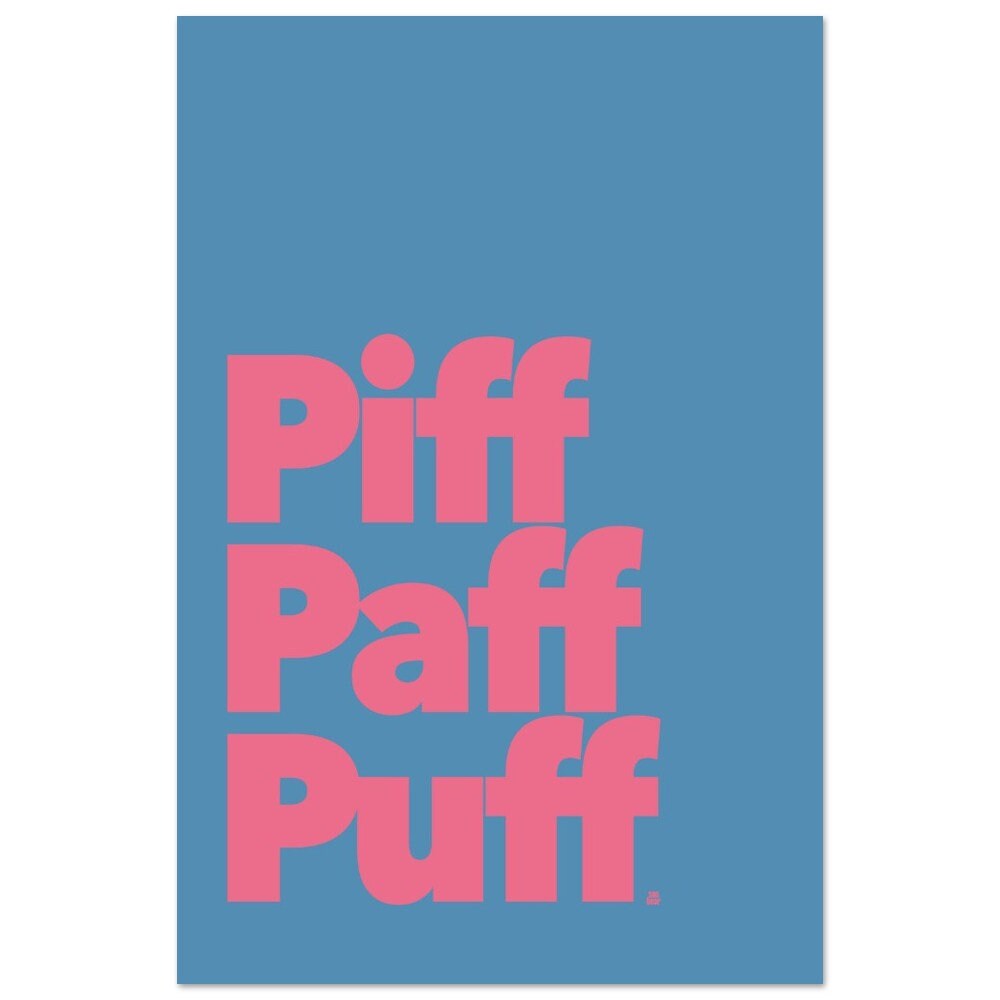 Diseño de cartel Piff Paff Puff Arte de la pared - Etsy España