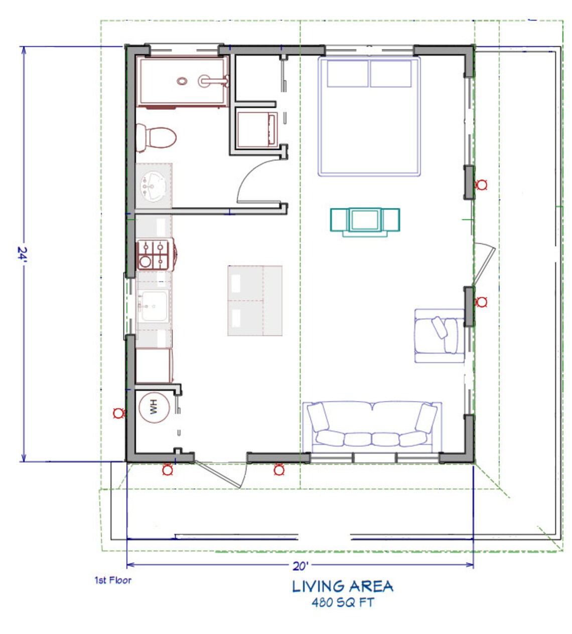 Small Open Cabin Plan - Etsy Canada