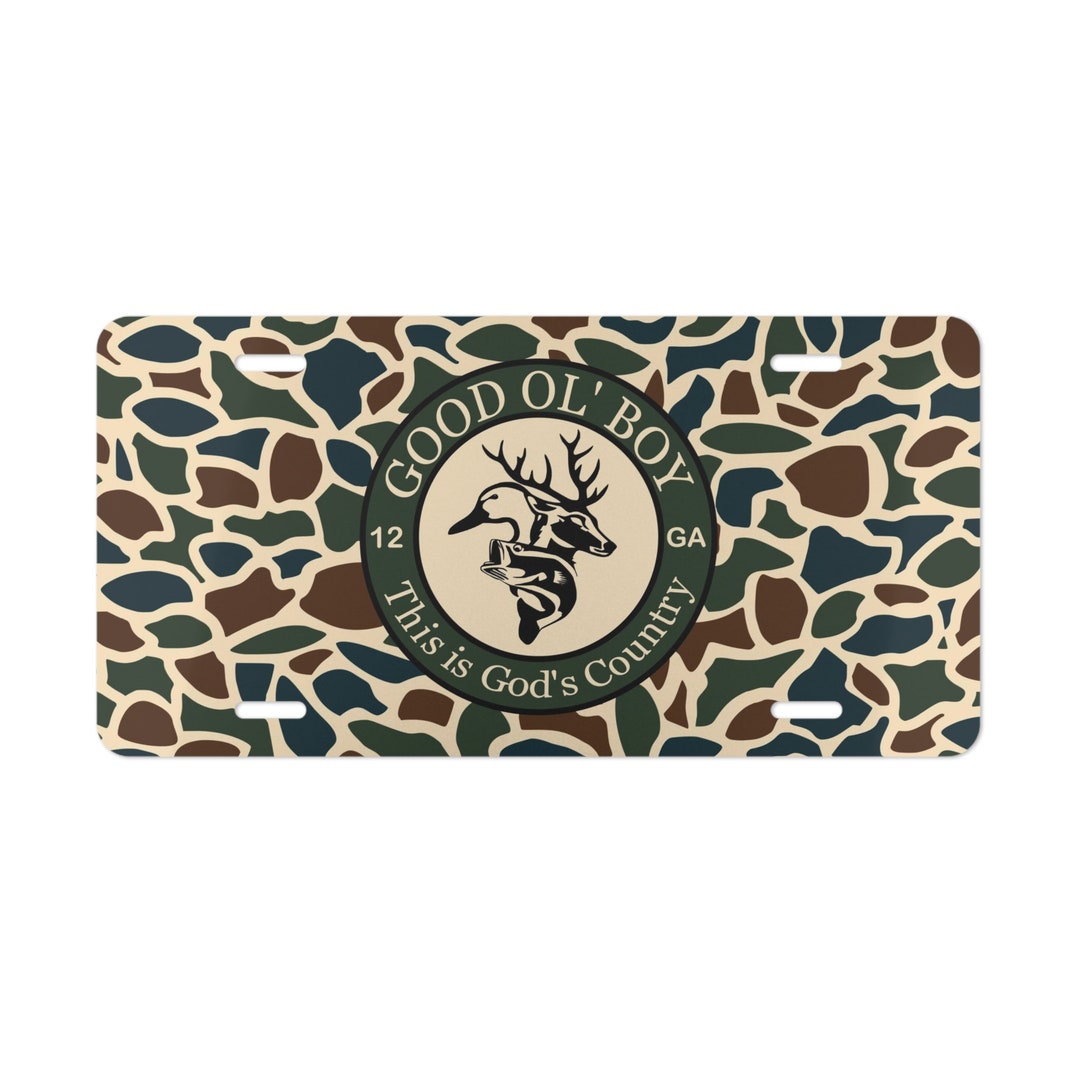 Custom "deer Duck Fish" Hunting Vanity License Plate, Gifts for Him ...