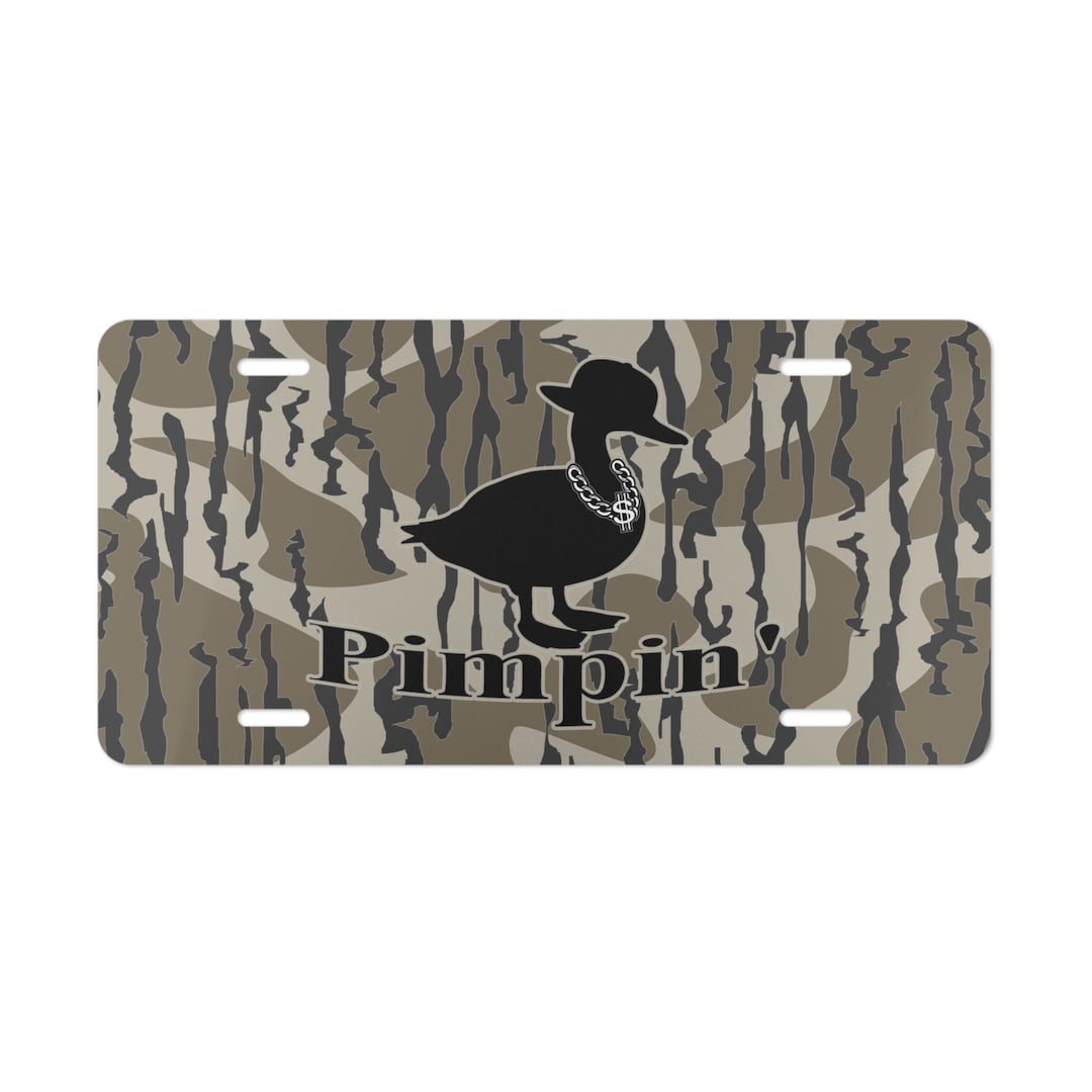 Sandy Bottom Camo License Plate, "pimpin' Duck", Hunting Gifts, Car ...