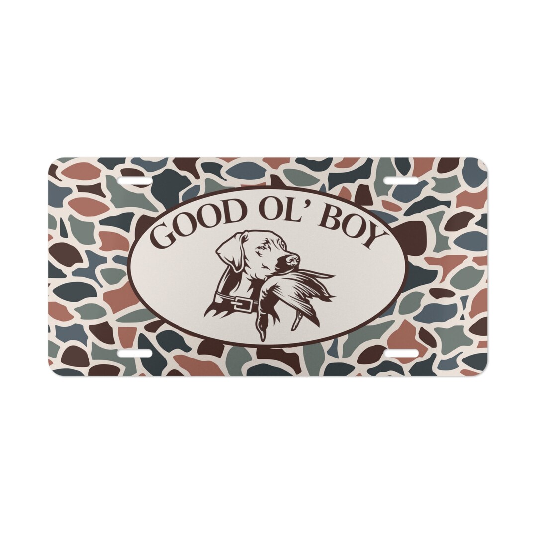 Old School Camo "good Ol' Boy" Duck Hunting Vanity License Plate, Gifts ...