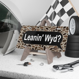 Old School Camo "leanin' Wyd?" Vanity Plate, License Plate, Hunting ...