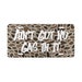 Old School Camo License Plate, "ain't Got No Gas in It", Car/truck ...
